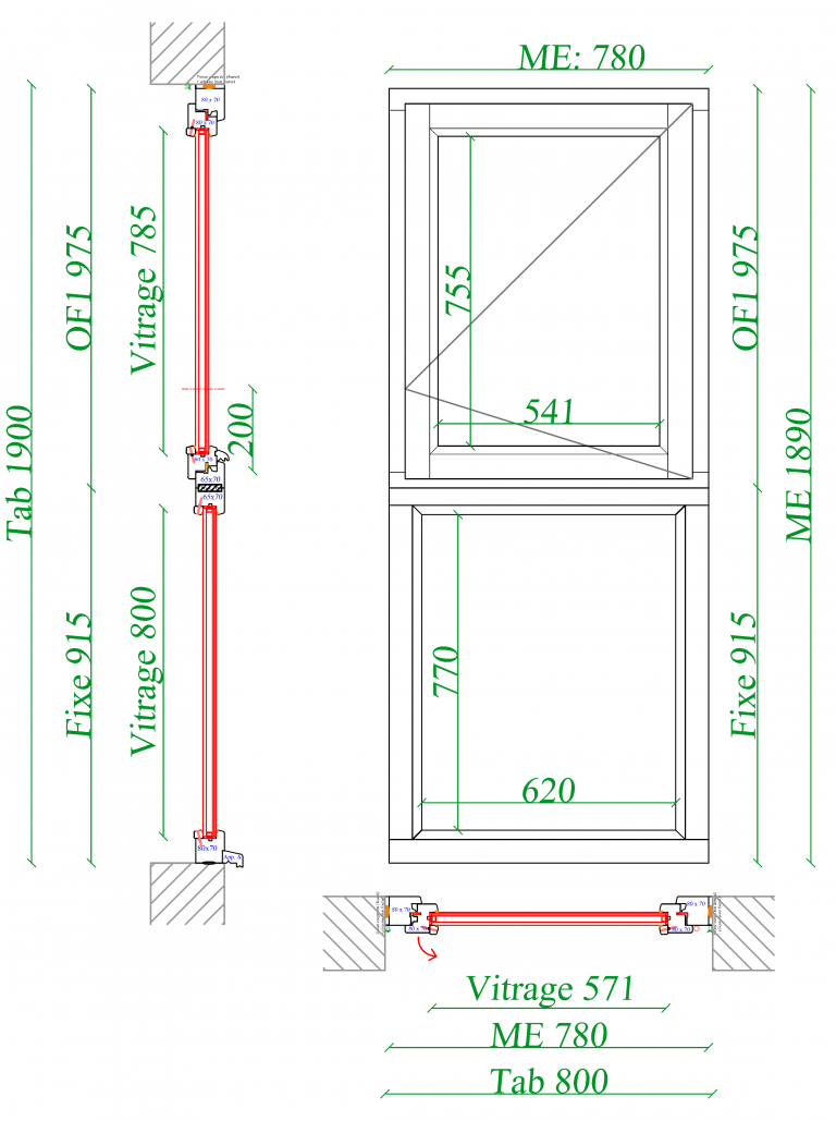 Fenêtres et soufflets (EW30) - Menuiserie bois sur mesure - portes ...