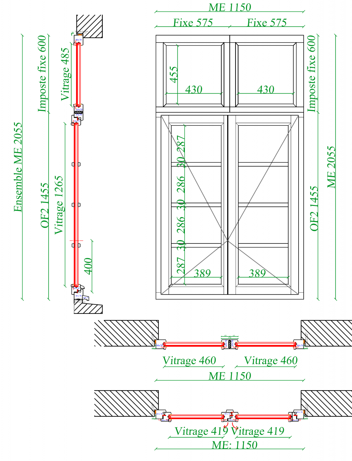 Fenêtres et soufflets (EW30) - Menuiserie bois sur mesure - portes ...