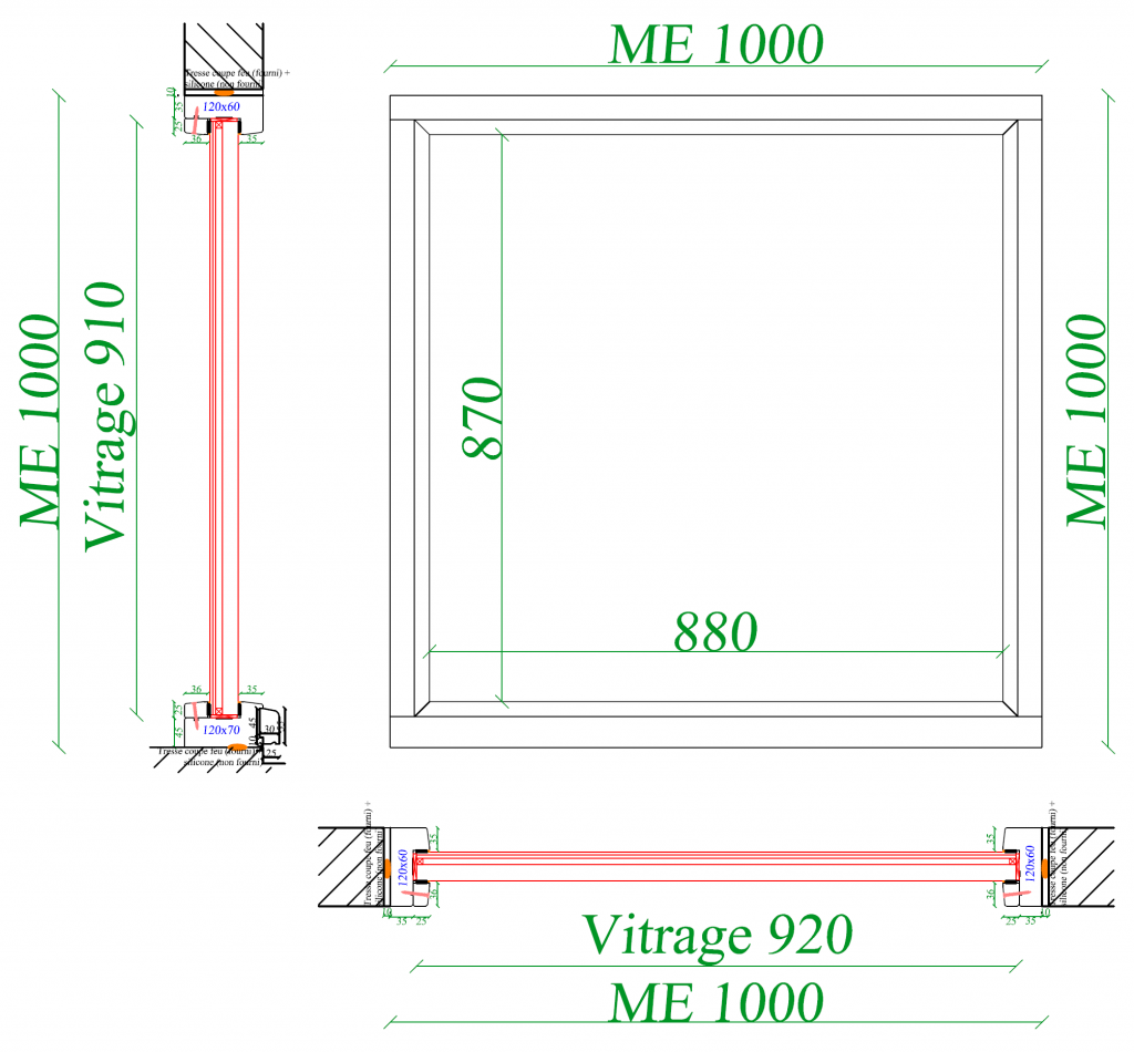 Châssis fixes (EI 60, EW60) - Menuiserie bois sur mesure - portes ...