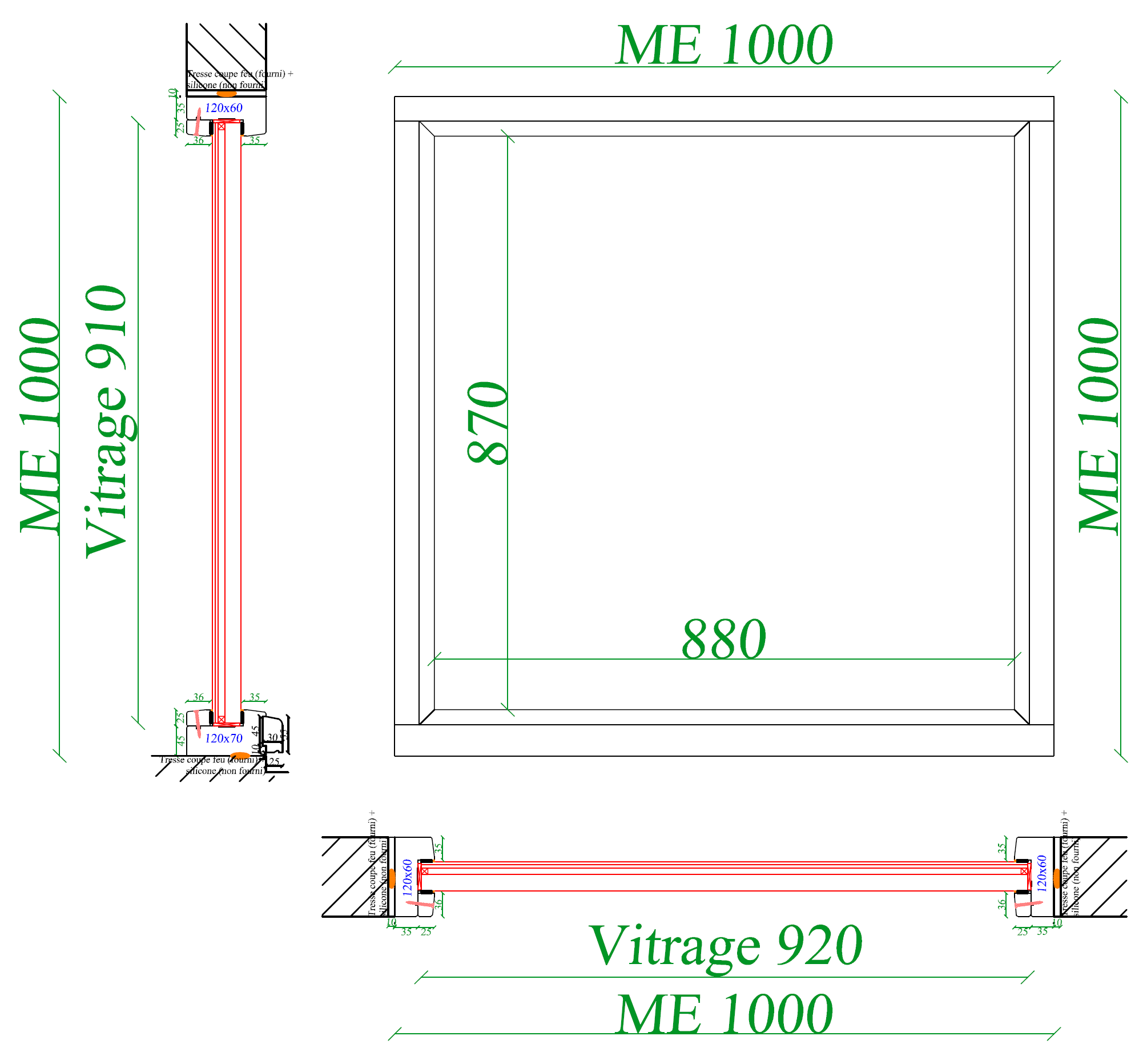 Châssis fixes (EI 60, EW60) - Menuiserie bois sur mesure - portes ...