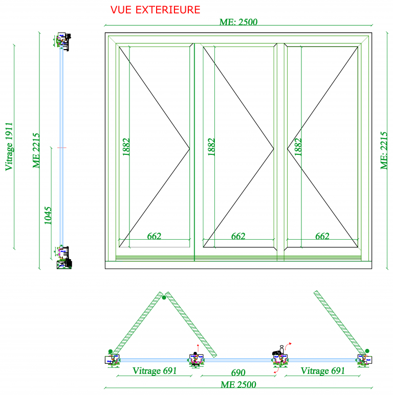 Coulissants - Menuiserie bois sur mesure - portes, fenêtre, châssis ...
