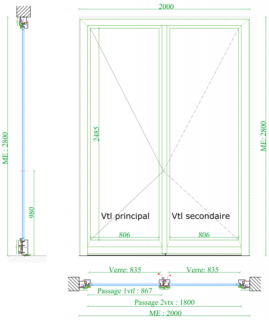 Porte bois/alu - Menuiserie bois sur mesure - portes, fenêtre, châssis ...